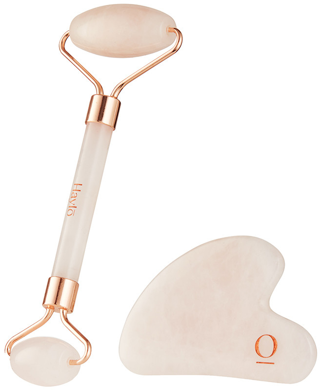 Buy Haylo Botanicals Face Roller & Gua Sha Set - Rose Quartz Online ...