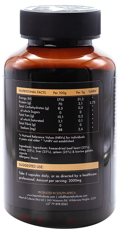 Buy Heart of Cultures Freeze Dried Beef Organs (heart, kidney, liver ...