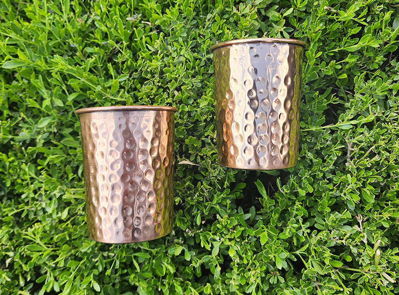 Buy Just Copper Dimple Copper Cup - Set of Four with Gift Box Online ...