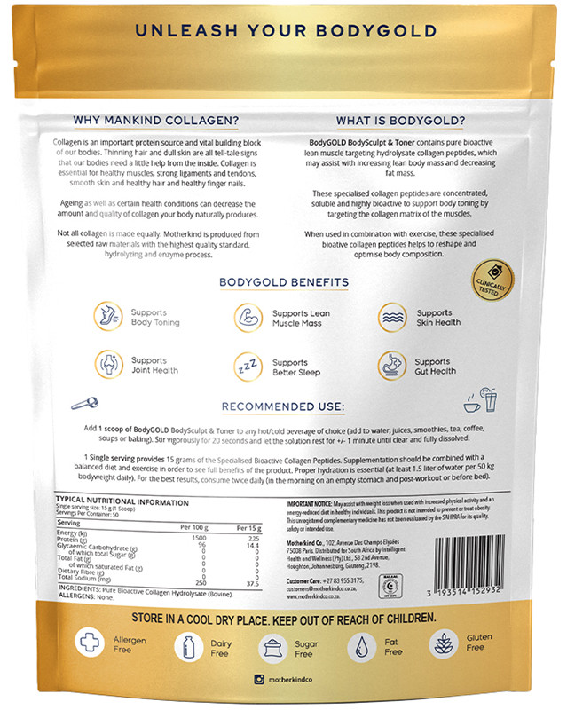 Buy Mankind Body Gold Collagen 750g Online | Faithful to Nature