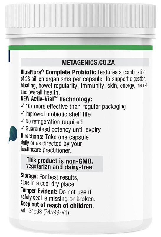 Buy Metagenics UltraFlora Complete Probiotic 30's Online | Faithful to ...