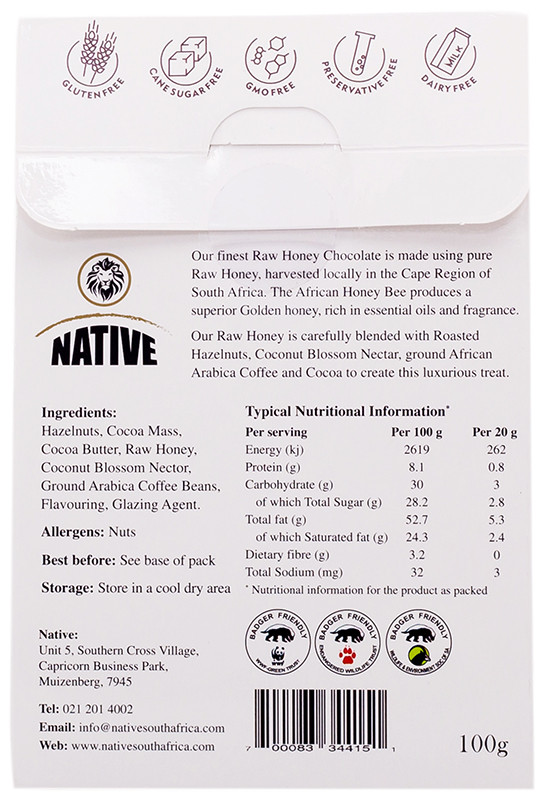 Buy Native Raw Honey Chocolate-Coated Hazelnuts Online | Faithful to Nature