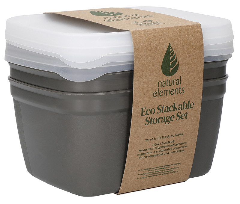 Buy Natural Elements Eco Stackable Storage Set. Medium 900ml Online ...