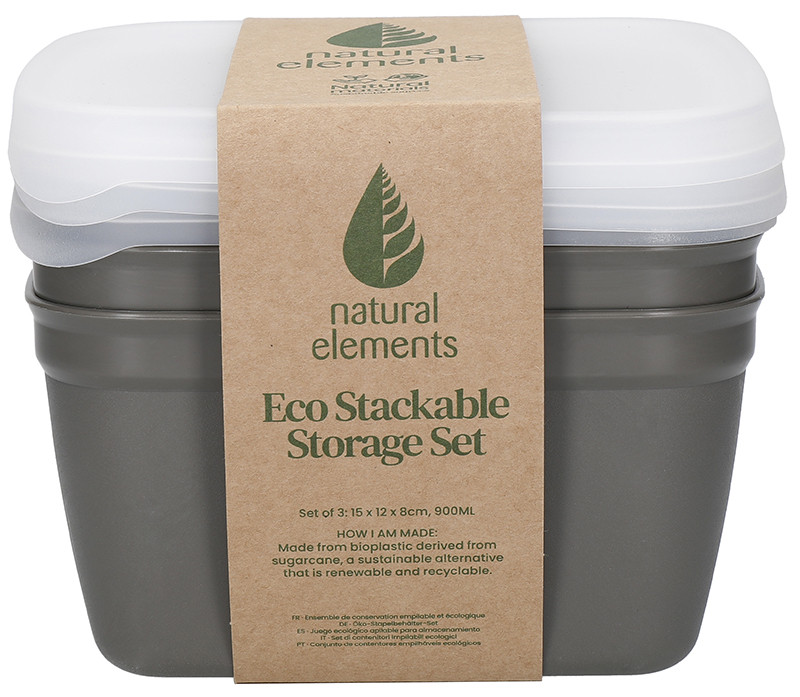 Buy Natural Elements Eco Stackable Storage Set. Medium 900ml Online ...