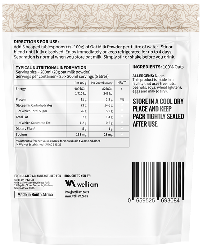 Buy Nature's Nutrition 100% Instant Oat Milk Powder Online | Faithful ...