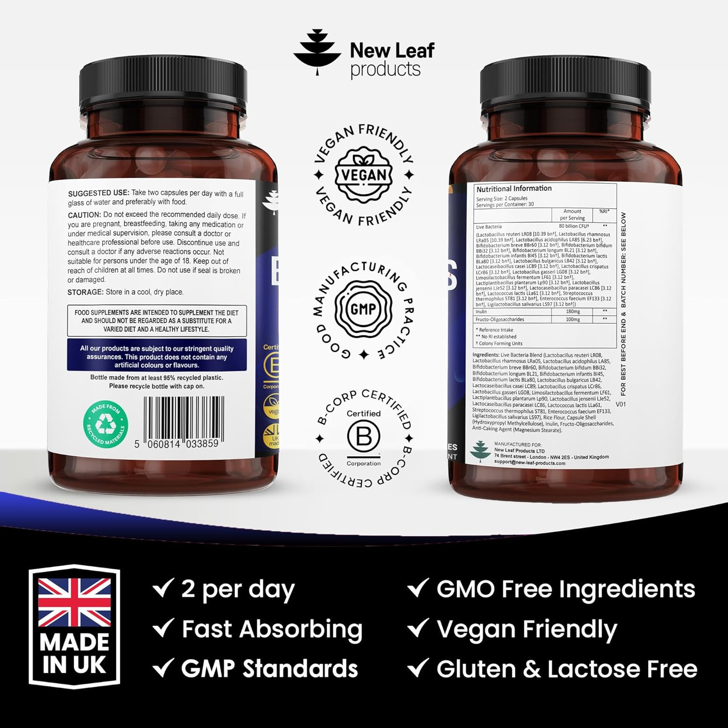 Buy New Leaf Bio Cultures Probiotics Online | Faithful to Nature