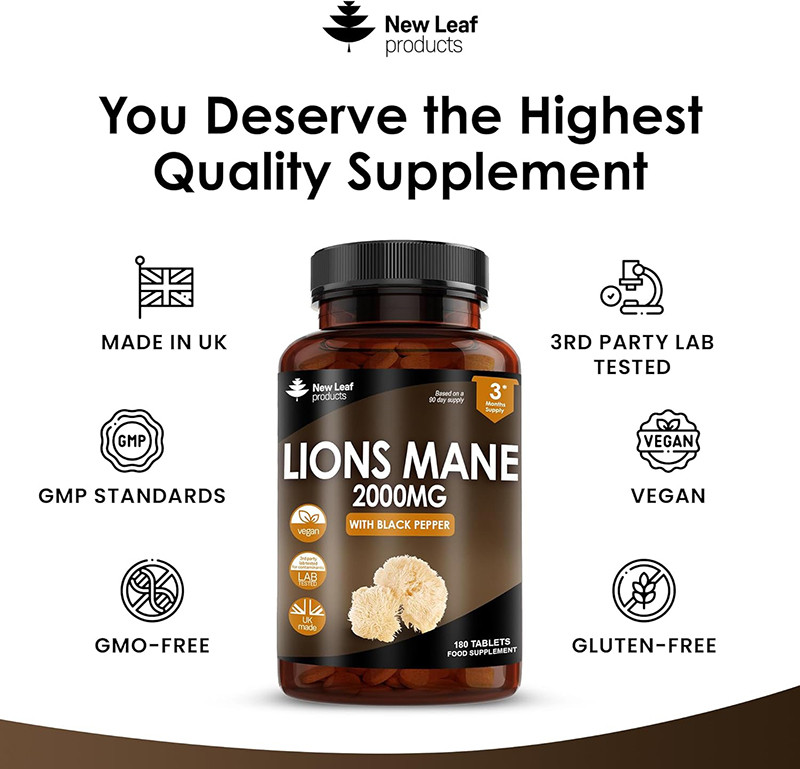 Buy New Leaf Lions Mane Tablets Online | Faithful to Nature