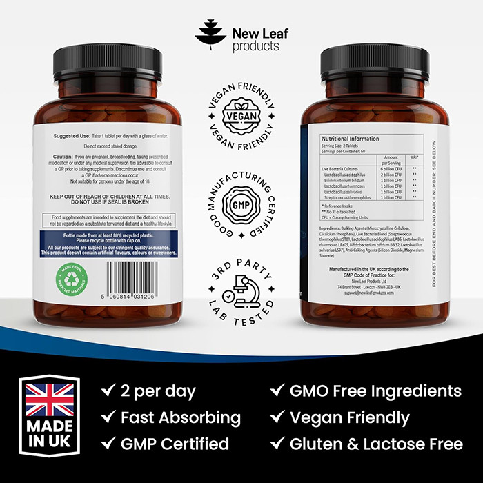 Buy New Leaf Probiotic Multi Strain tablets Online | Faithful to Nature