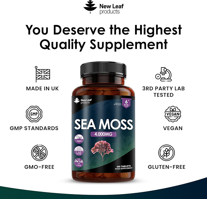 Buy New Leaf Sea Moss Tablets 6 Month supply Online | Faithful to Nature