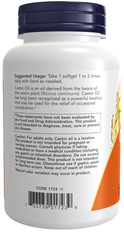 Buy Now Foods Castor Oil 650mg Online | Faithful to Nature