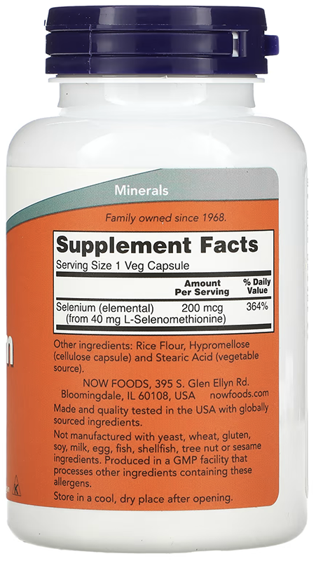 Buy Now Foods Selenium Capsules Online | Faithful to Nature