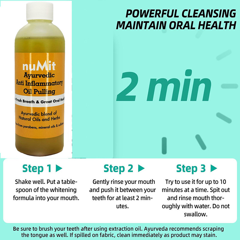 Buy nuMit Ayurvedic Oil Pulling Anti-Inflammatory - Fresh Breath & Oral ...