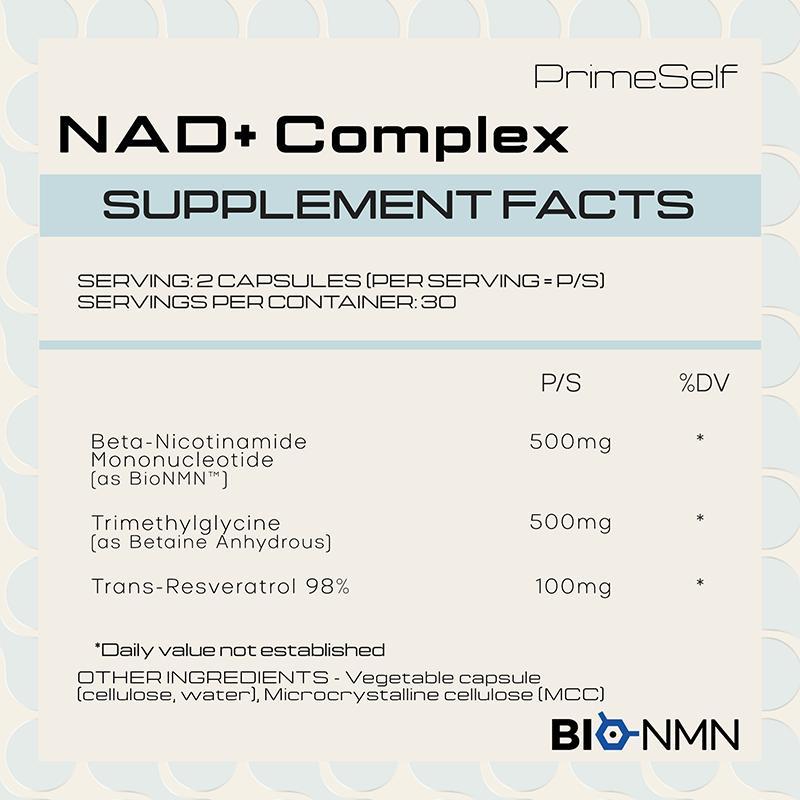 Buy PrimeSelf NAD+ Complex Online | Faithful to Nature