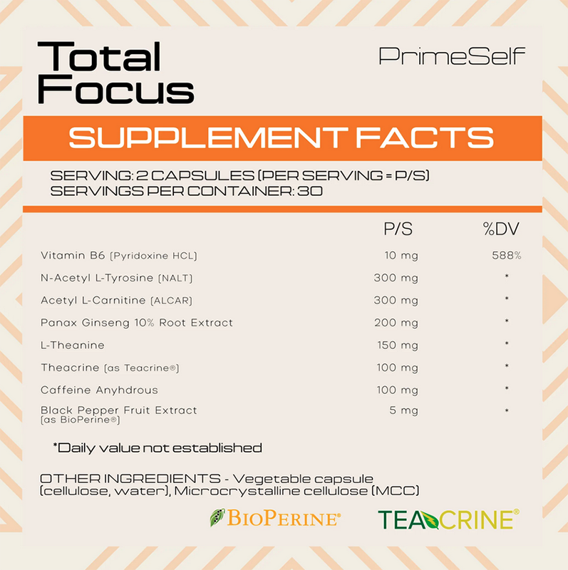 Buy PrimeSelf Total Focus Capsules Online | Faithful to Nature