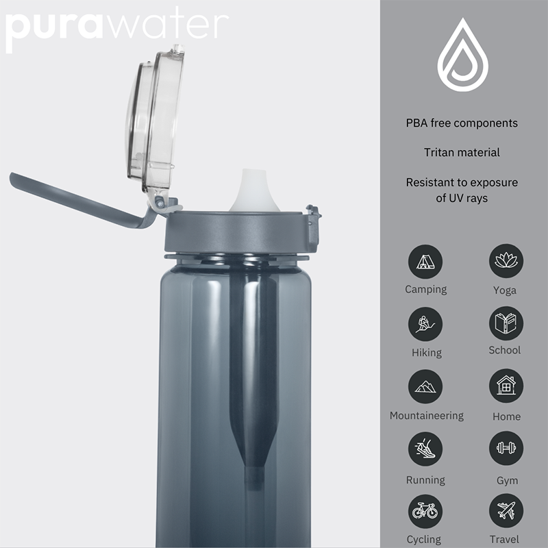 Buy Pura Water - Water Filtering Bottle - Lite 680ml Online | Faithful ...