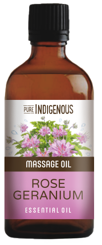 Buy Pure Indigenous Rose Geranium Massage Oil Online | Faithful to Nature