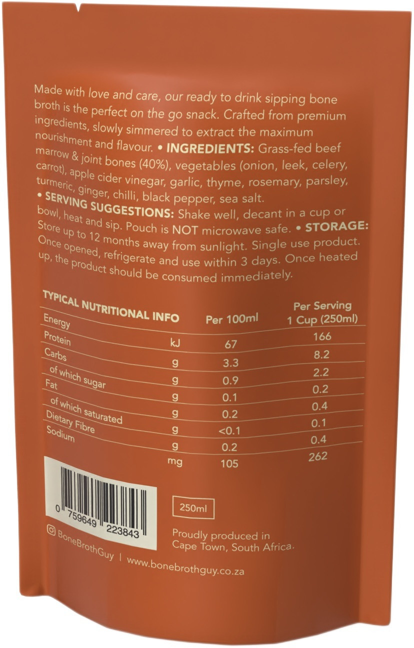 Buy Bone Broth Guy Sipping Broth Beef Bone Broth - Chilli, Ginger ...