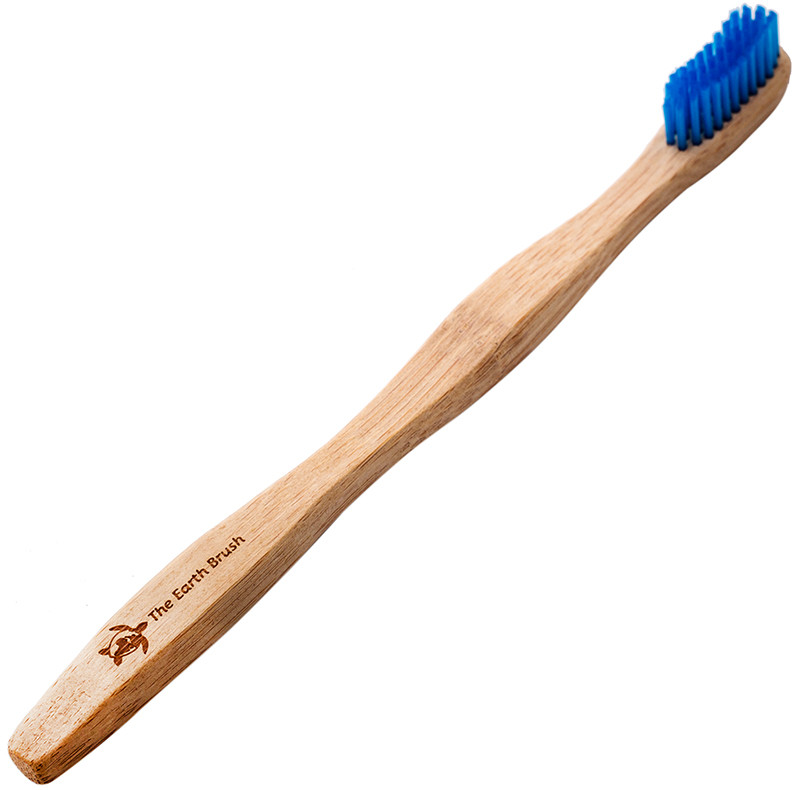 Buy The Earth Brush Bamboo Toothbrush Adult - Medium Blue Online ...