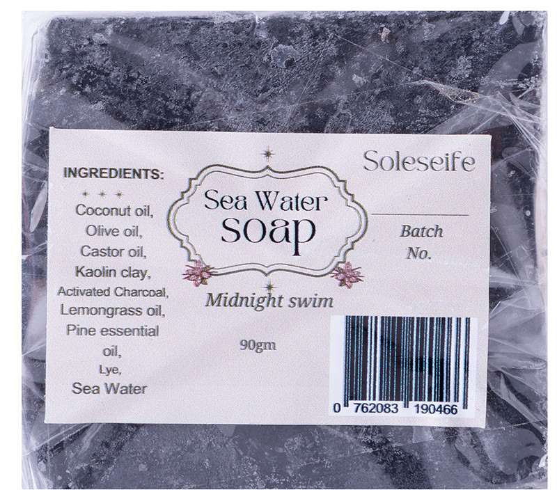 Buy Soleseife Midnight Swim Activated Charcoal Seawater Soap Online ...