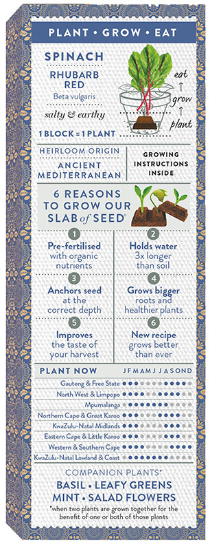 Buy Sow Delicious Slab of Seed - Spinach Online | Faithful to Nature