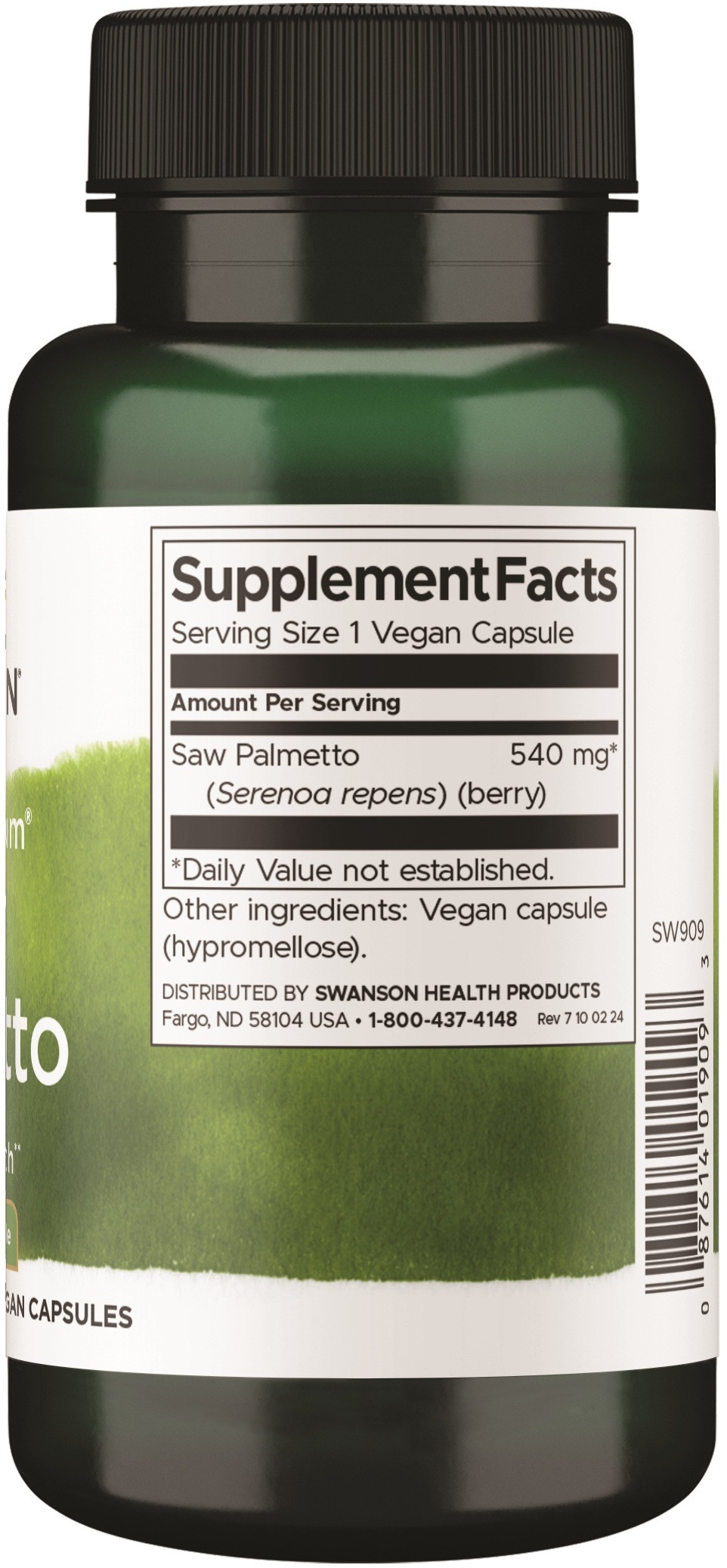 Buy Swanson Full Spectrum Saw Palmetto 540 mg Online | Faithful to Nature