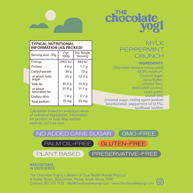 Buy The Chocolate Yogi Mylk Peppermint Crunch Chocolate Online ...