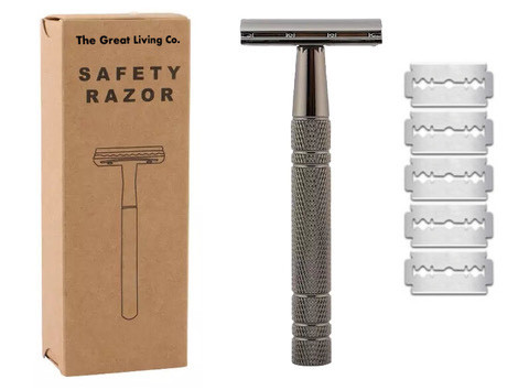 Buy The Great Living Co Premium Double Edge Safety Razor Plus Blades ...