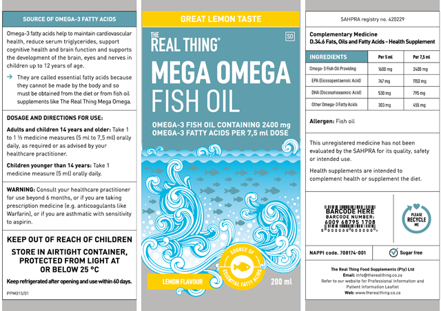 Buy The Real Thing Mega Omega Fish Oil Liquid Online | Faithful to Nature