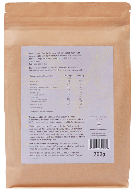 Buy Umoya Foods Thrive Instant Cereal - Baobab 700g Online | Faithful ...