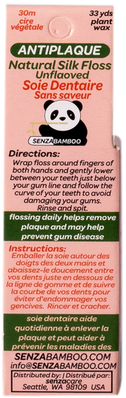 Buy Senza Plastic Free Floss - Unflavoured Online | Faithful to Nature