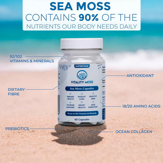 Buy Vitality Moss Sea Moss Capsules 120 Online | Faithful to Nature