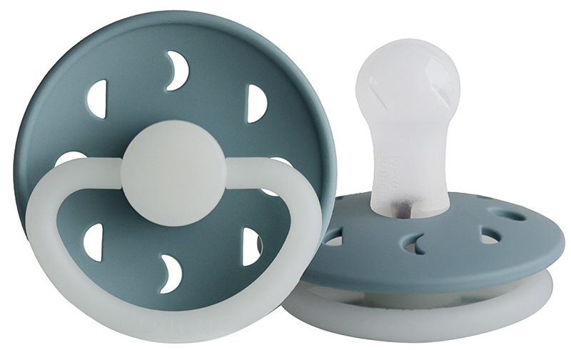 Buy FRIGG Silicone Glow in the Dark Moon Pacifier - Size 1 - Stone Blue ...