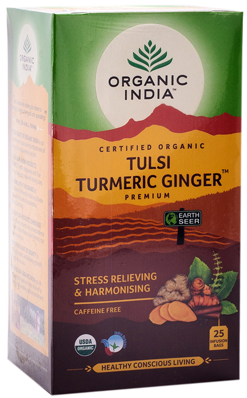 Buy Organic India Tulsi Turmeric Ginger Tea Online | Faithful to Nature