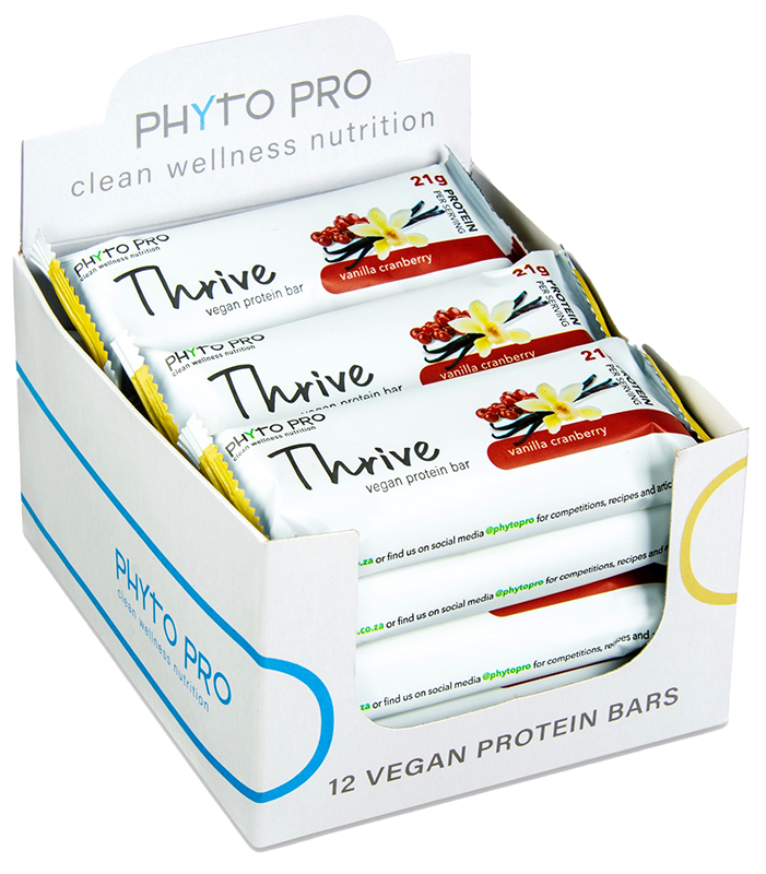 Buy Phyto Pro Thrive Vegan Protein Bar - Vanilla Cranberry - 12 Pack ...