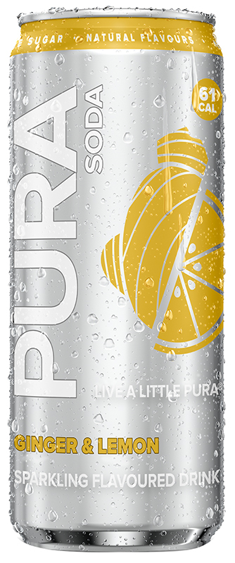 Buy Pura Sparkling Soda - Ginger & Lemon Online | Faithful to Nature
