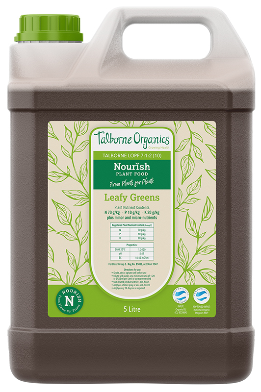 Buy Talborne Nourish Liquid Organic Plant Food Leafy Greens 5L Online ...