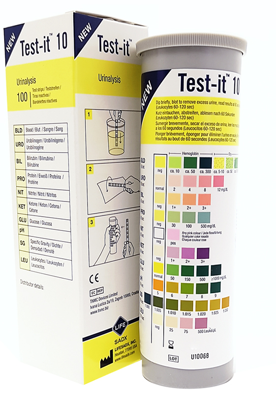 Non Invasive Glucose Monitor URS 10-in-1 Urine Test Strips Testing UTI ...
