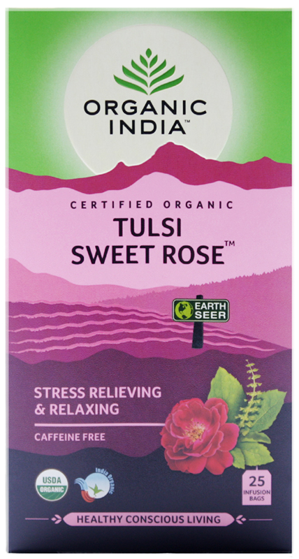 Buy Organic India Tulsi Sweet Rose Tea Online | Faithful to Nature